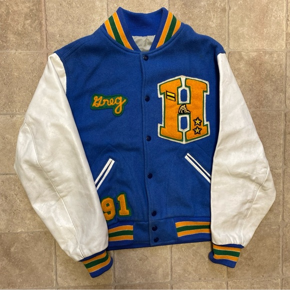 Varsity | Jackets & Coats | Varsity Vtg Jacket L Measurement Usa Made ...